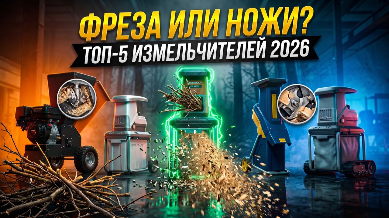 ТОП-5 Электрических Измельчителей Веток 2026: Фреза Или Ножи