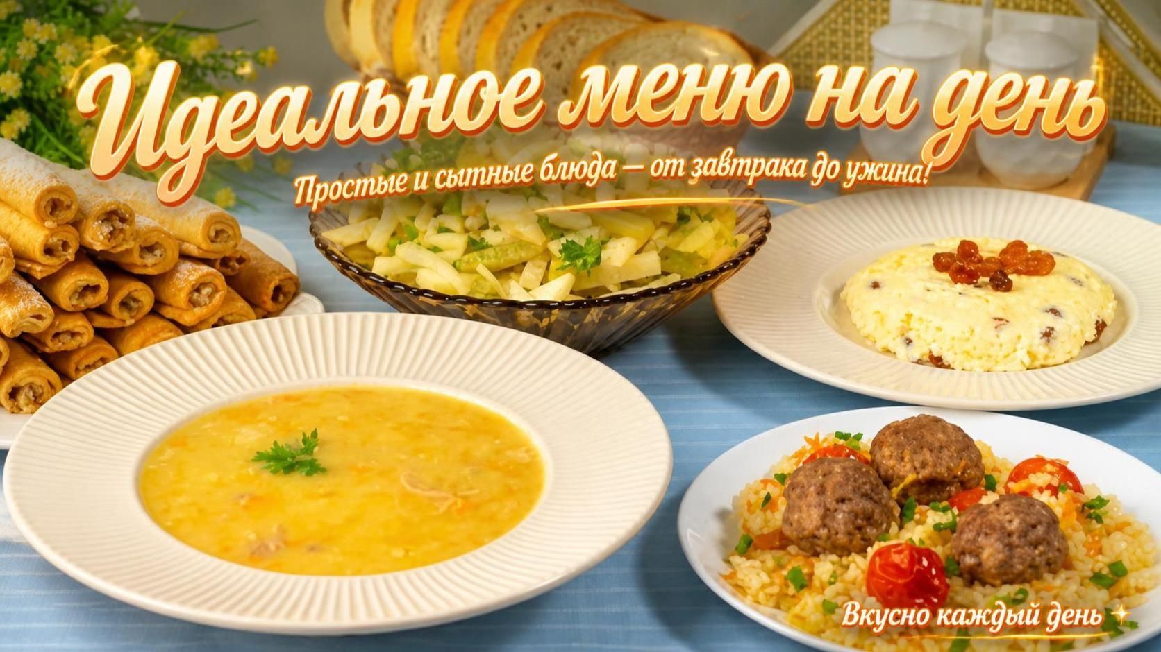 МЕНЮ НА ЦЕЛЫЙ ДЕНЬ