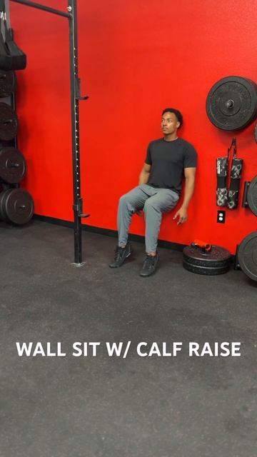 WALL SIT W_ CALF RAISE Стульчик у стены с выходами на носки
