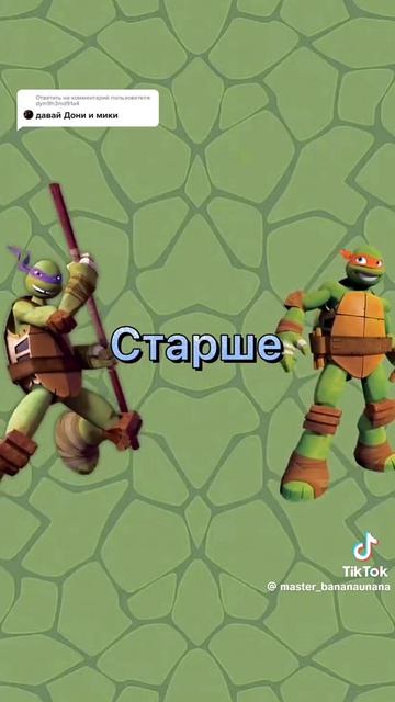 черепашки ниндзя Донни vs Майки