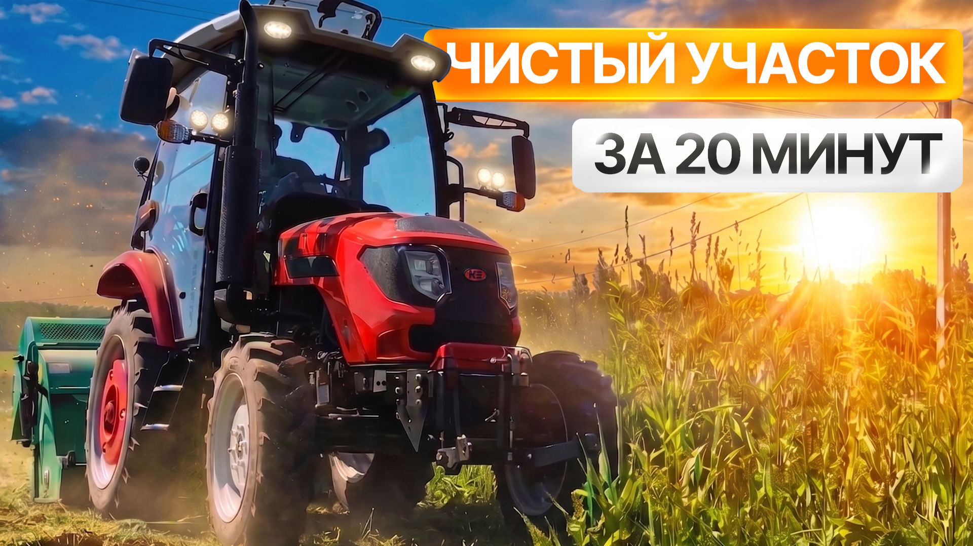 КАК БЫСТРО ПРИВЕСТИ УЧАСТОК В ПОРЯДОК? Трактор Кентавр Т-444 PRO и мульчер Flagman знают свое дело!