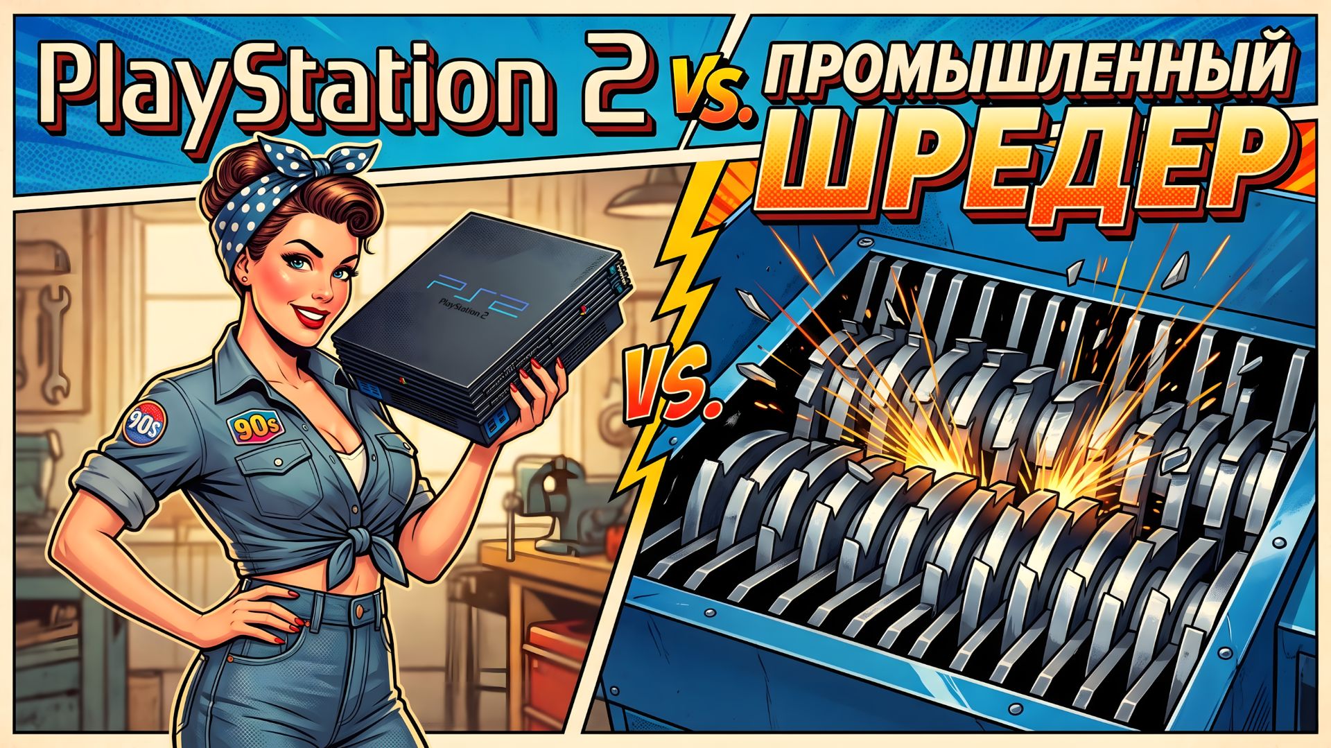 😱 PlayStation 2 против промышленного шредера.