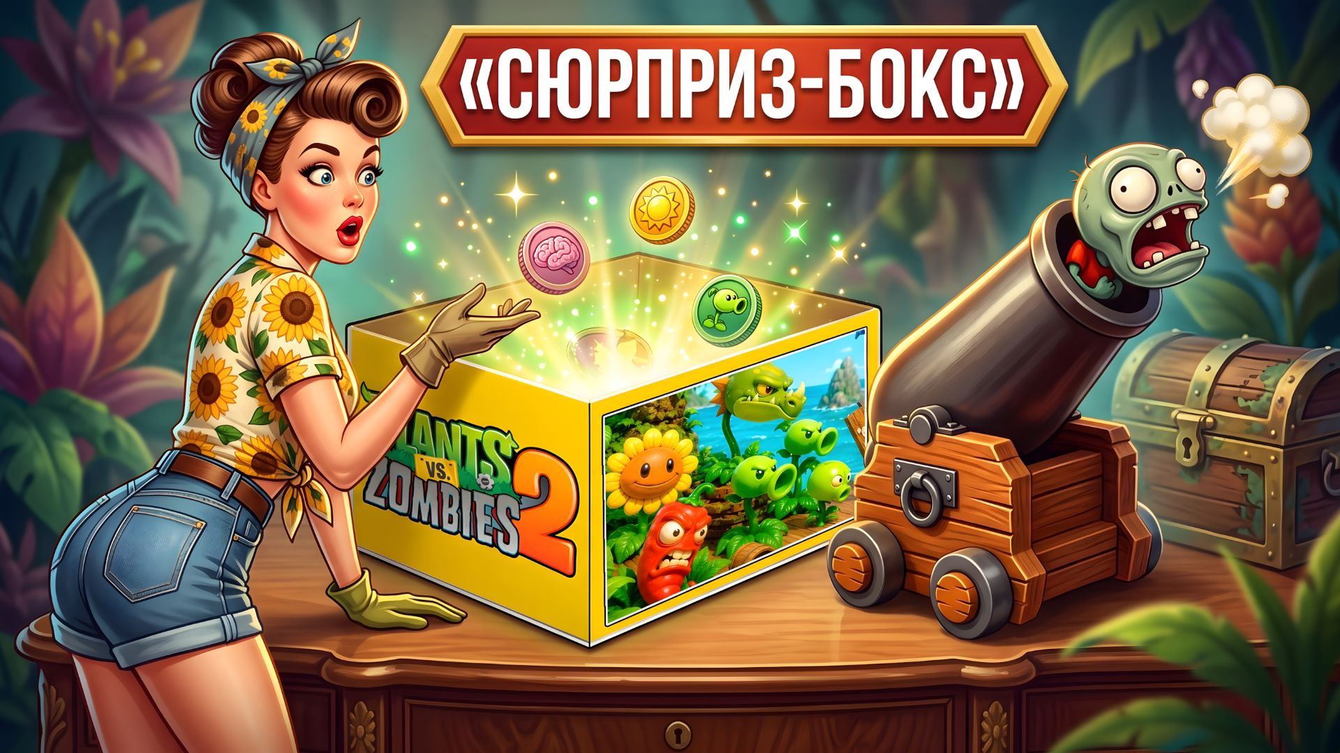 🧟♂️ СЮРПРИЗ-БОКС PLANTS VS ZOMBIES 🎁 Новые пиратские фигурки.