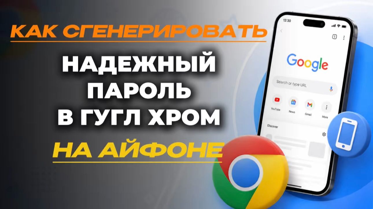 Как сгенерировать надежный пароль в гугл хром на айфон?