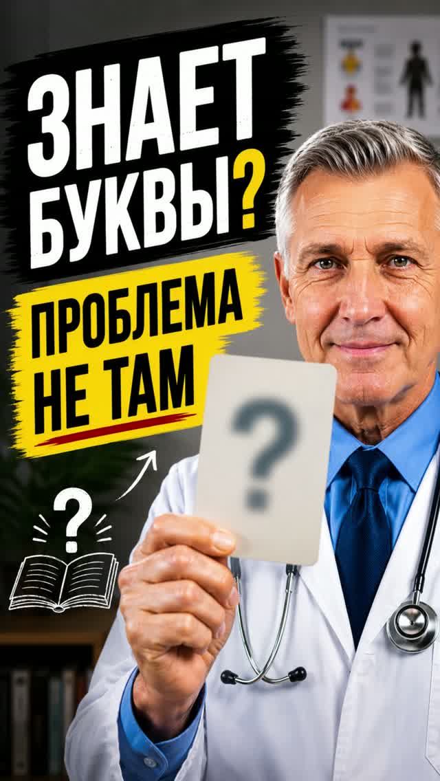 Знает буквы, но читать не может.