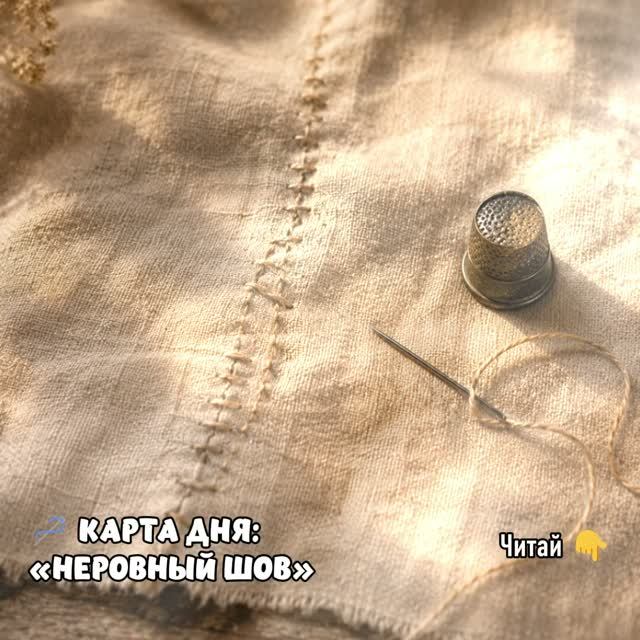 🪡 КАРТА ДНЯ «НЕРОВНЫЙ ШОВ»