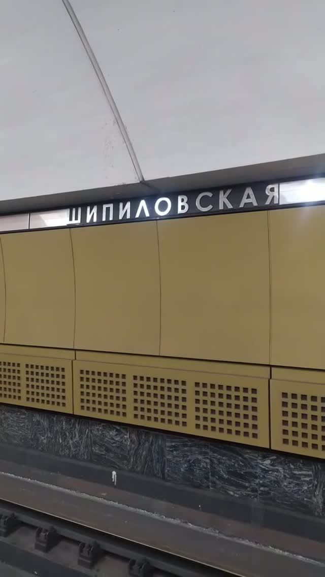 Станция метро Шипиловская интерьер, пассажиры, поезд Москва Фрагмент 25