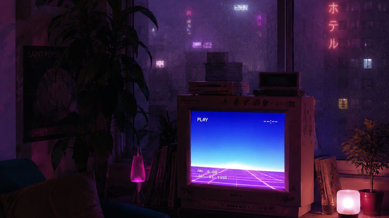 Домашняя, комфортная, памятная, туманная музыка в жанре Vaporwave.