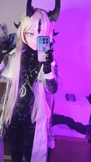 Кигуруми-косплэй Эбланы.) #cosplay #latex #arknights #kigurumi #kigurumimask #kigurumidoll