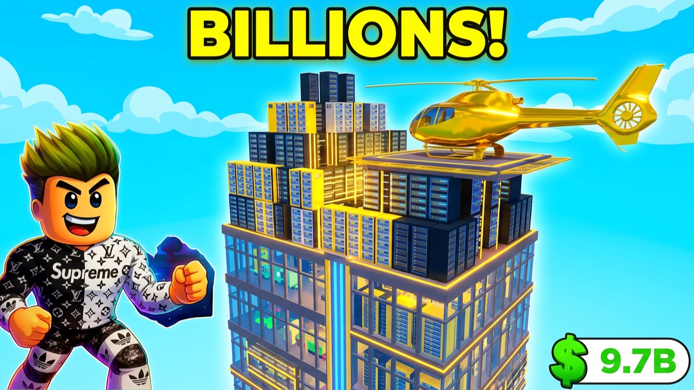 ПОСТРОИЛ БАШНЮ С КОМПЬЮТЕРАМИ В РОБЛОКС! ТАЙКОН БАШНИ В Roblox. Empire Tower Tycoon!
