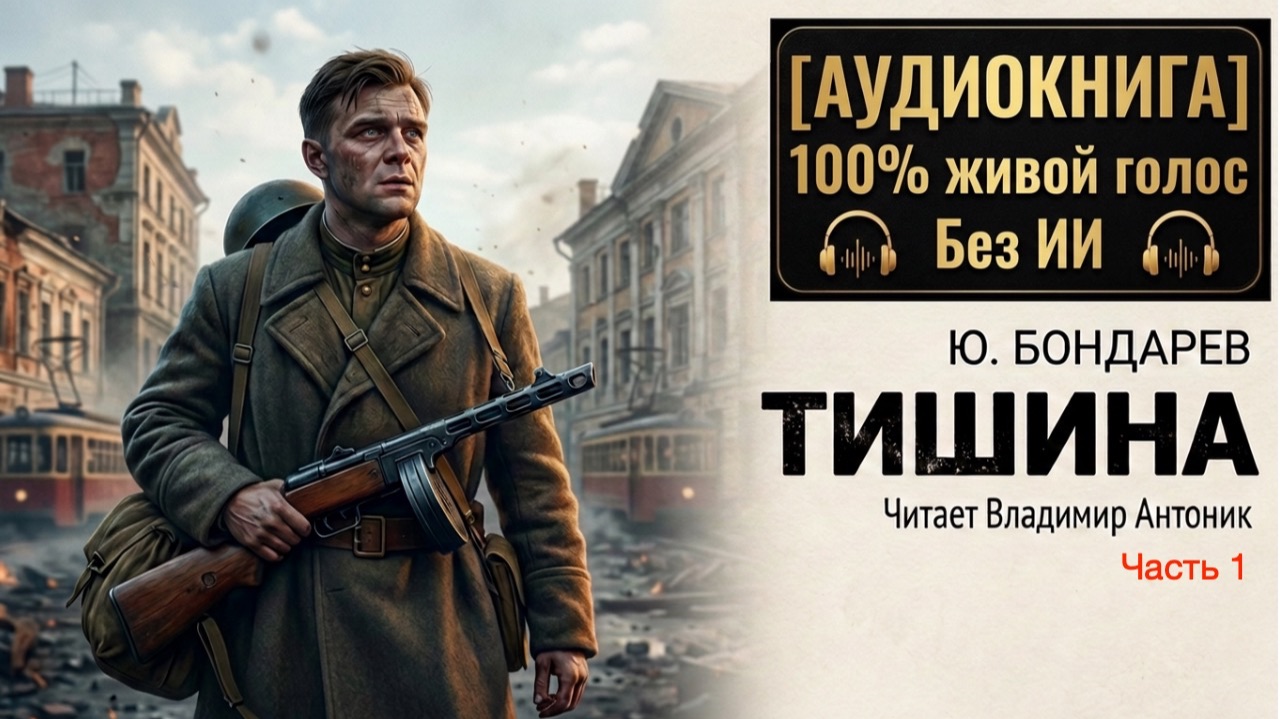 «Тишина». Юрий Бондарев. Часть 1. 1945 год. Аудиокнига. Читает Владимир Антоник (1)