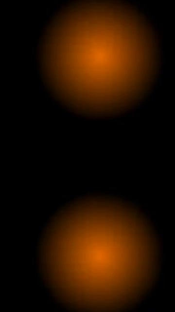 Движение двух лучей цвета ORANGE справа налево