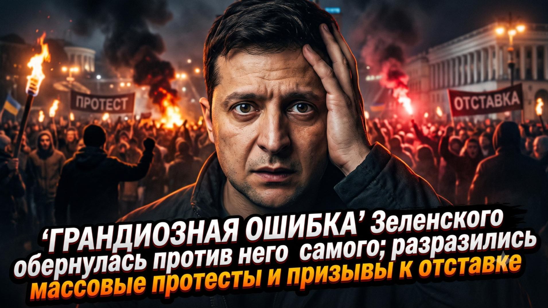 🤯Огромный промах Зеленского обернулся против него; Массовые протесты и призывы к отставке ростут