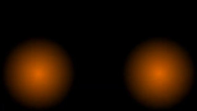 Движение двух лучей цвета ORANGE снизу вверх