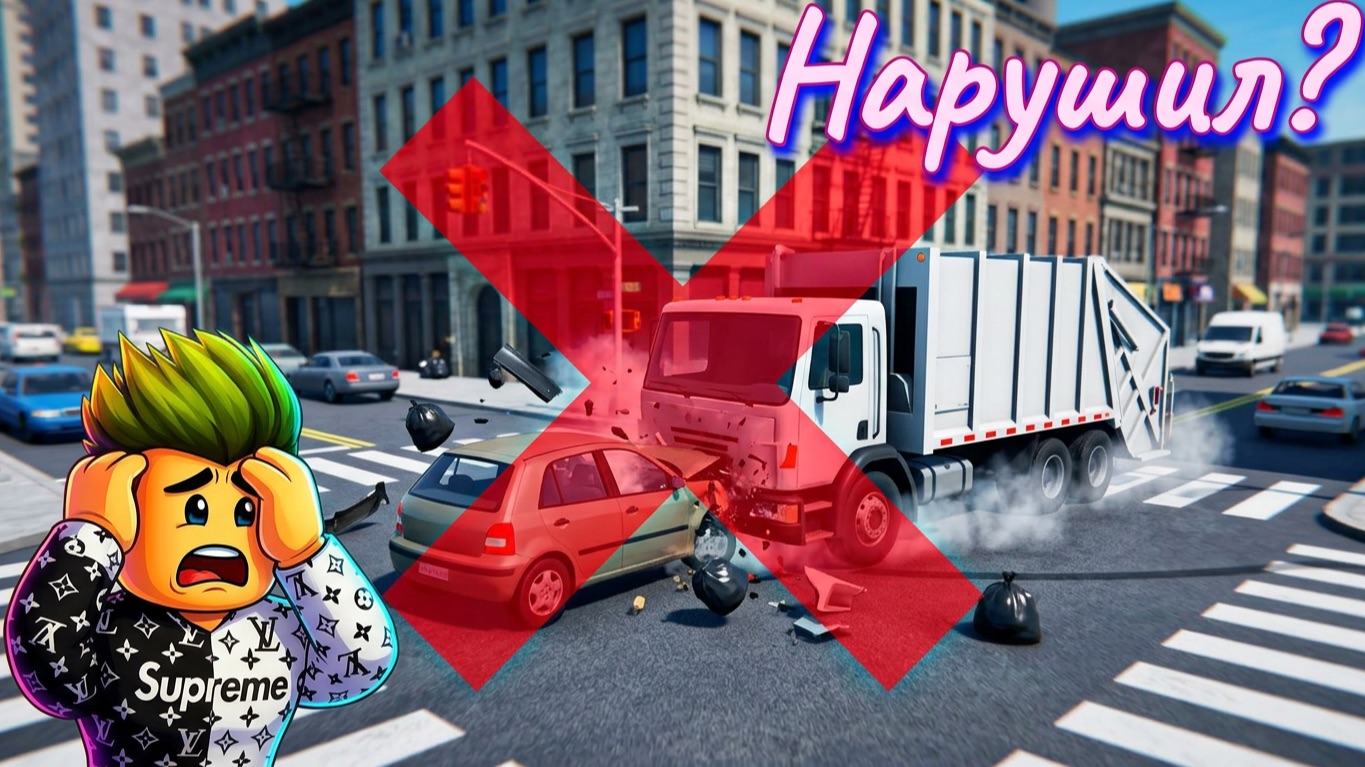 ЕЗЖУ ПО ПРАВИЛАМ ПДД НА  МУСОРОВОЗЕ? Собираю мусор. Работаю на мусоровозе в Trash Truck Simulator.