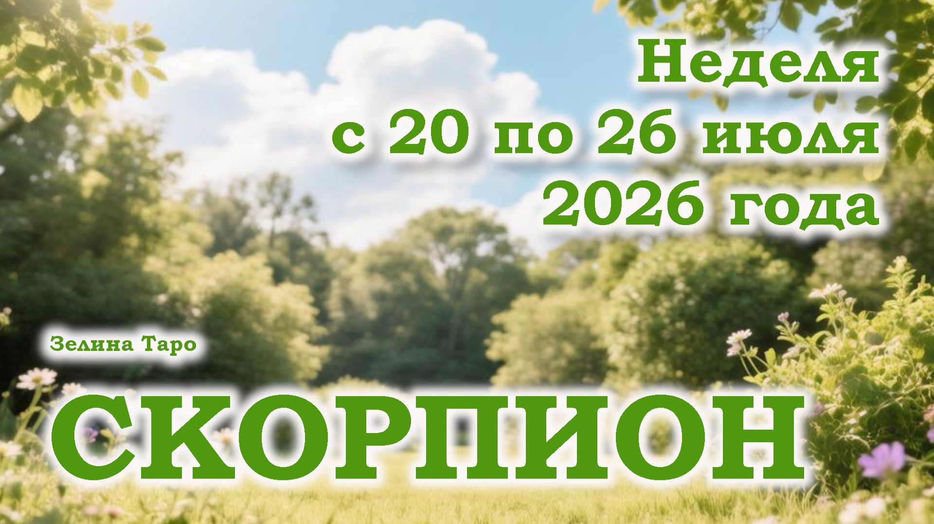 СКОРПИОН | ТАРО прогноз на неделю с 20 по 26 июля 2026 года