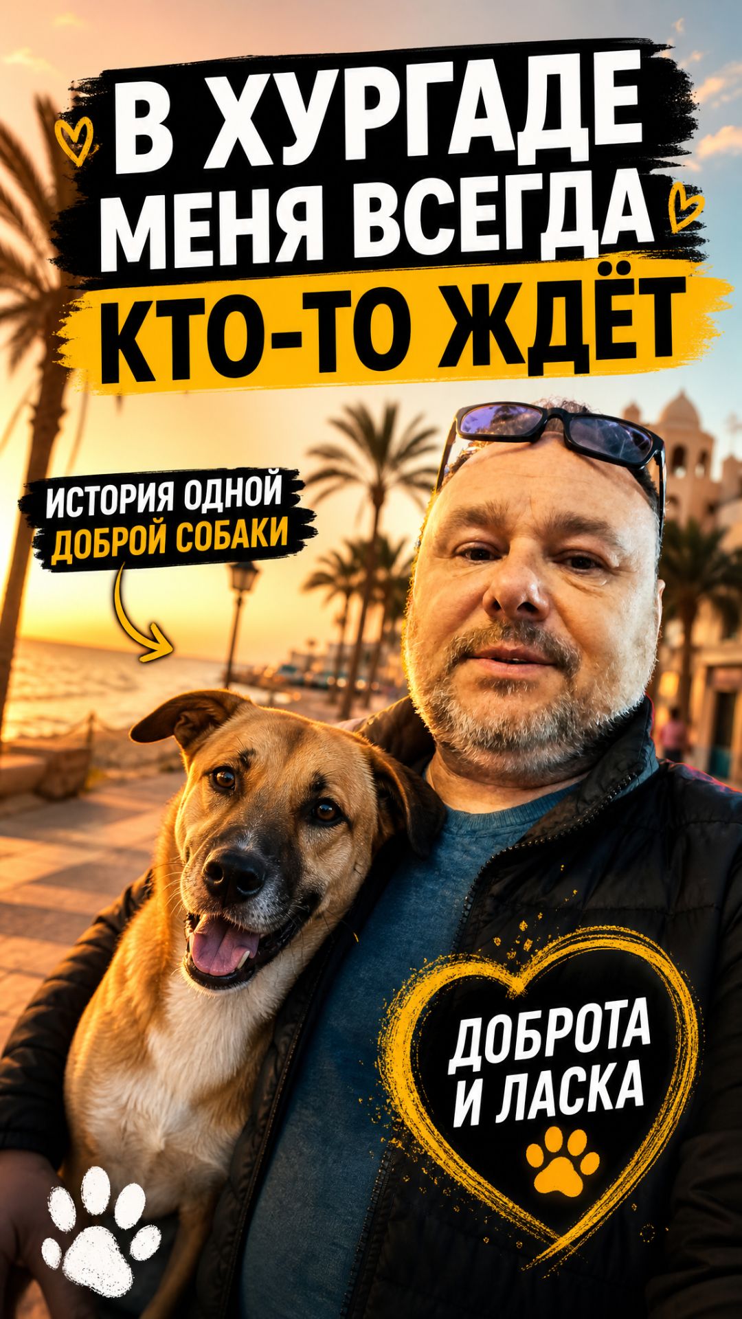 Самый тёплый приём в Хургаде: меня встречает местный друг 🐶
