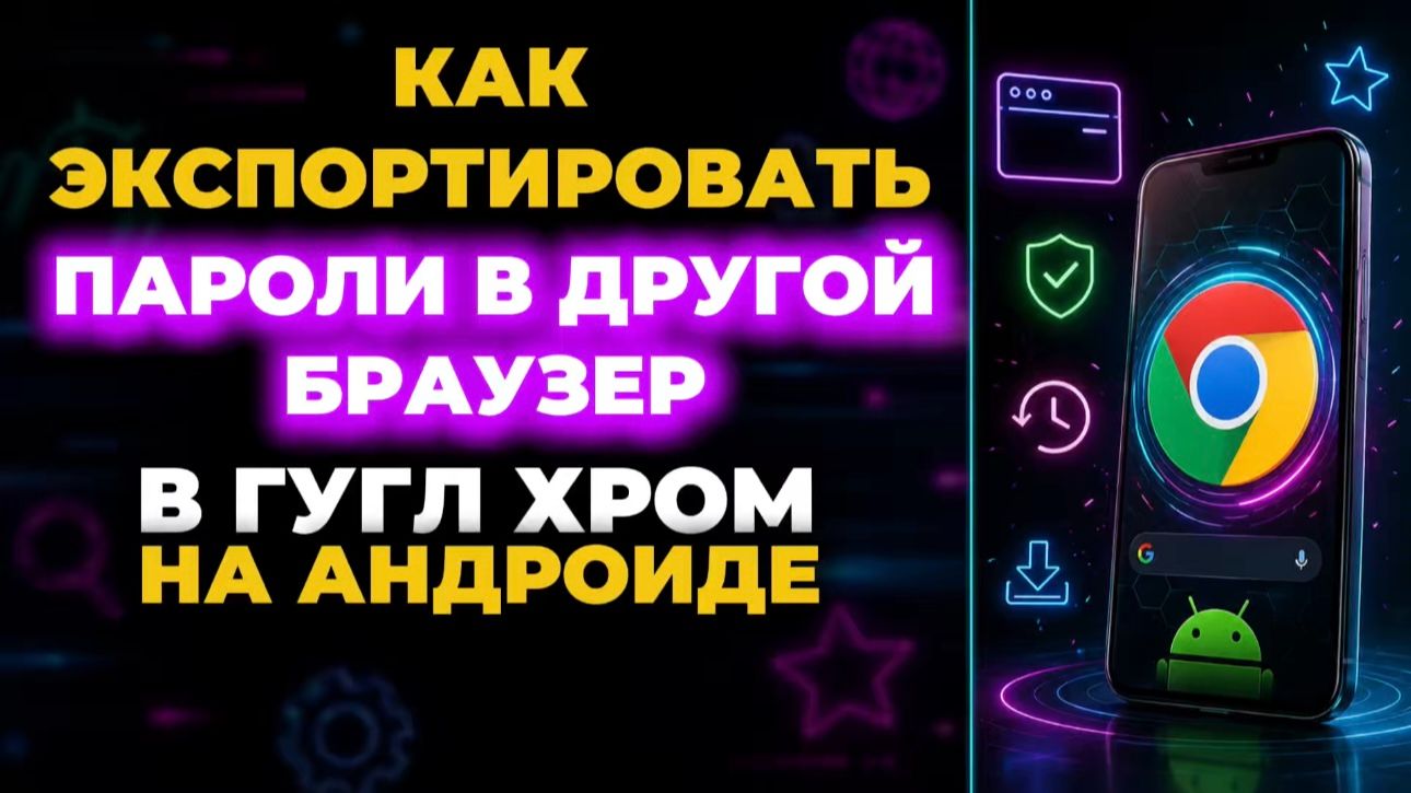 Как экспортировать пароли в другой браузер из гугл хром на андроид?
