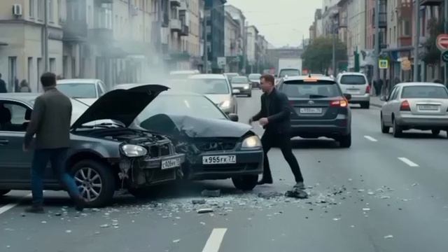 ДТП на дорогах (Видео ИИ)