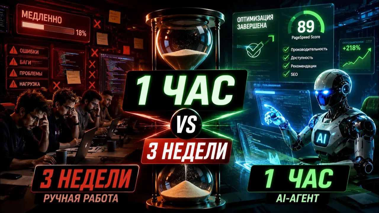 ИИ-агент за 1 час сделал то, что делают неделями → Оптимизация сайта