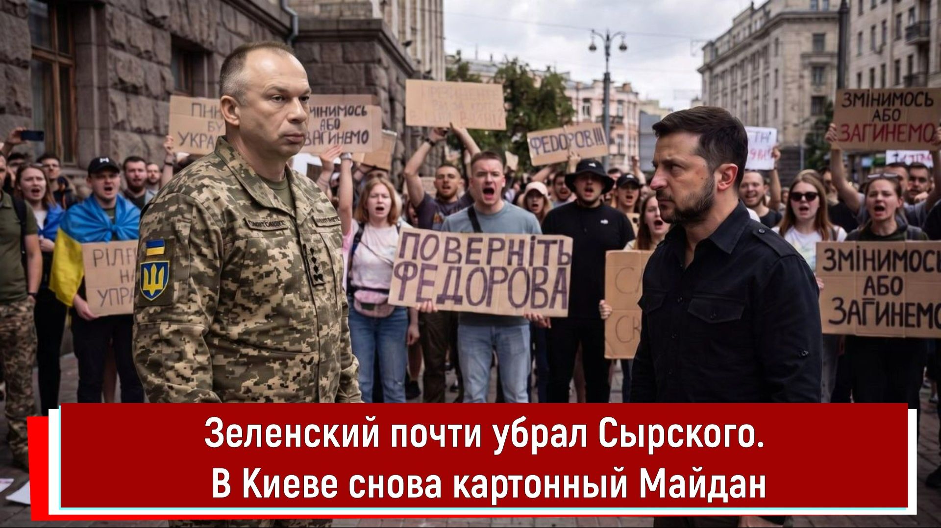 Зеленский почти убрал Сырского. В Киеве снова картонный Майдан