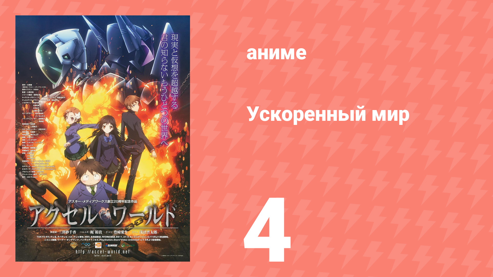 Ускоренный мир 4 серия (аниме-сериал, 2012)