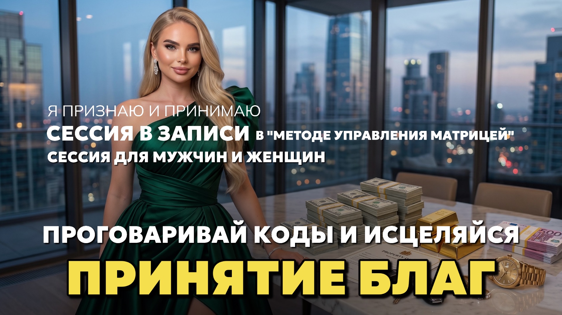 ПРИНЯТИЕ БЛАГ В СВОЮ ЖИЗНЬ. Проработка в «Методе управления Матрицей»