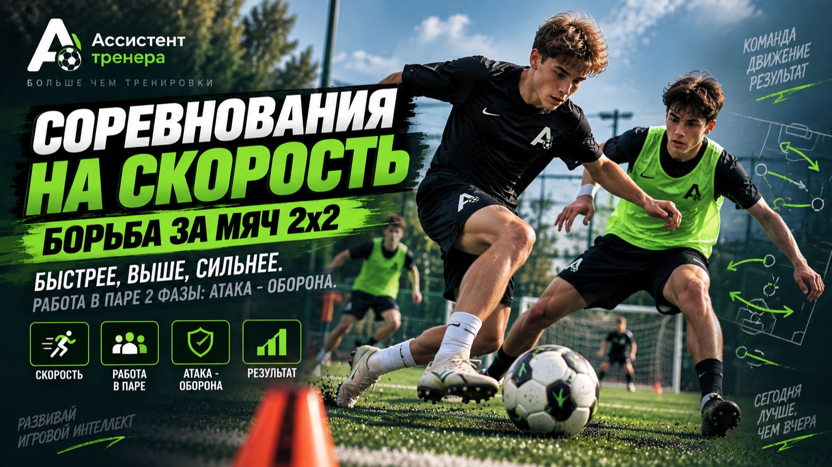 Формат тренировки 2х2.