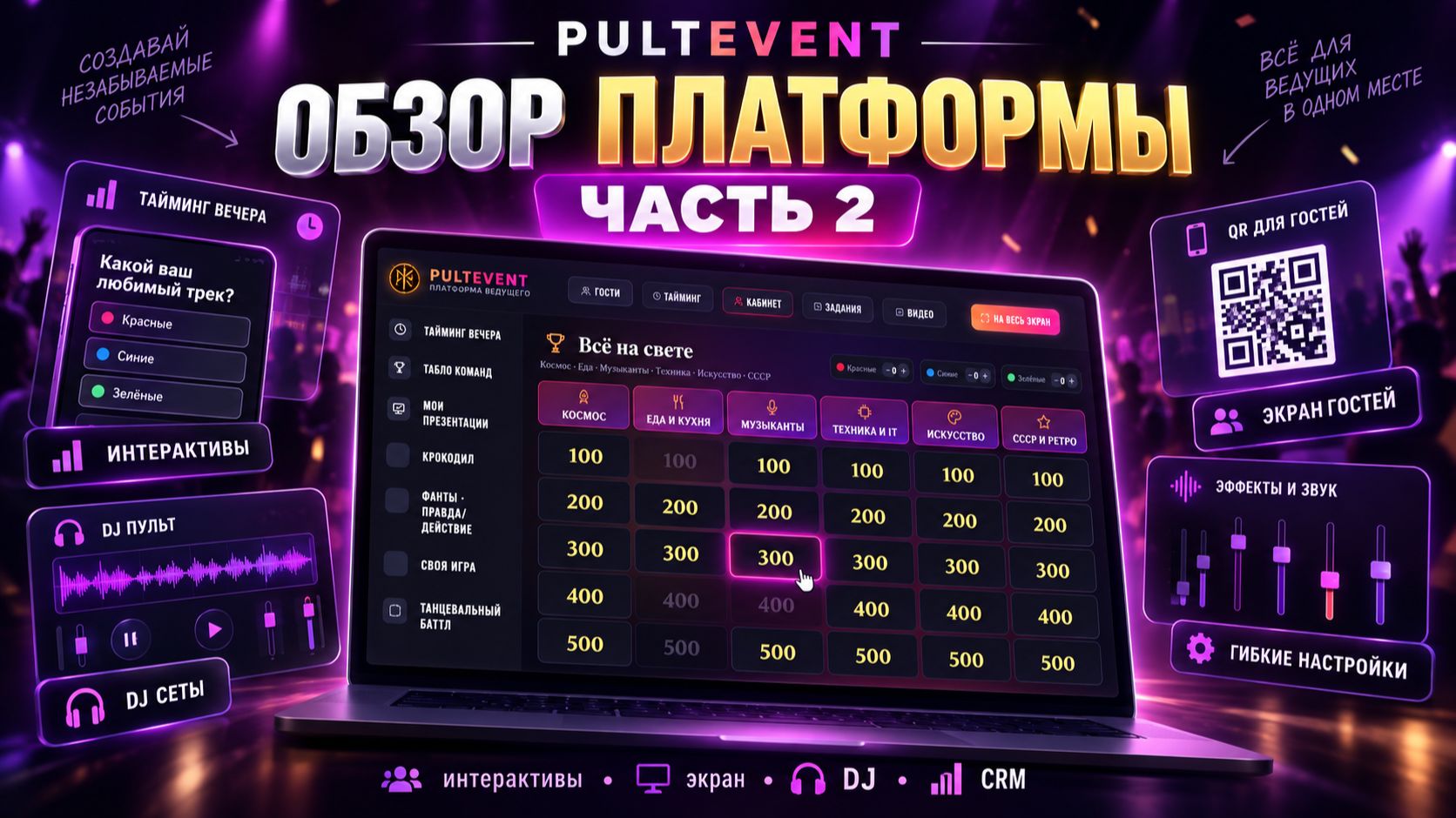 PULTEVENT. - сервис для ведущих и диджеев