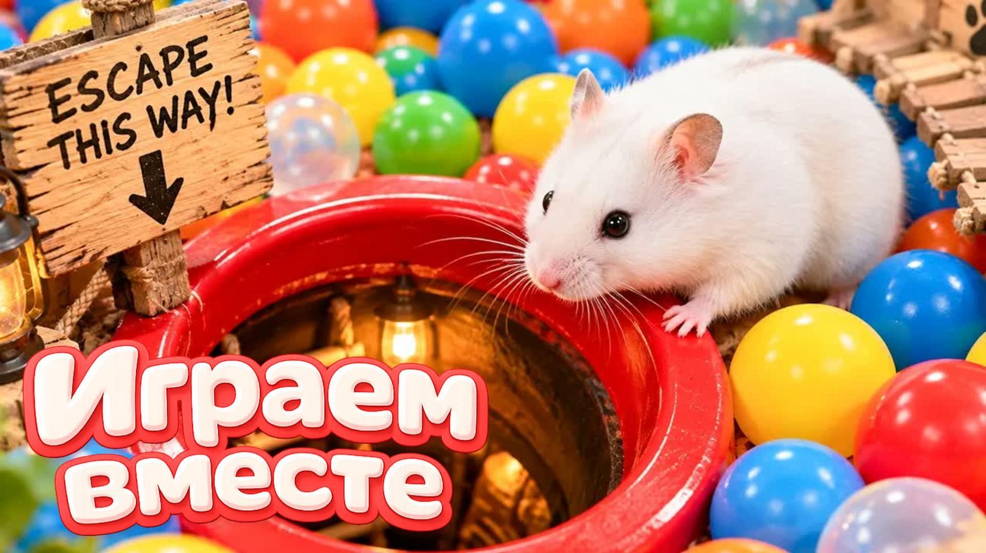Играем с Животными ! СУПЕР ЛАБИРИНТЫ для Умного Хомяка 🐹