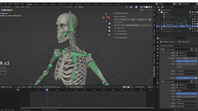 Rig a Skeleton with Blender and Rigify