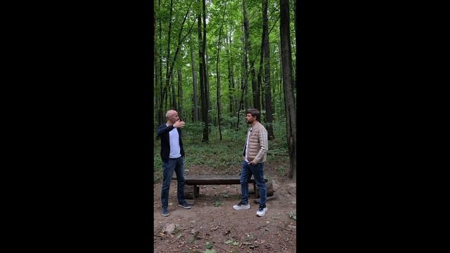 Беседка и Парк. Саша и Миша.