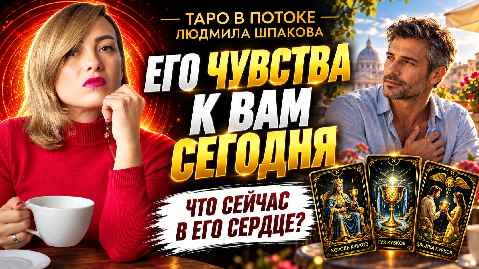 Его мысли и чувства. Расклады на 3 позиции