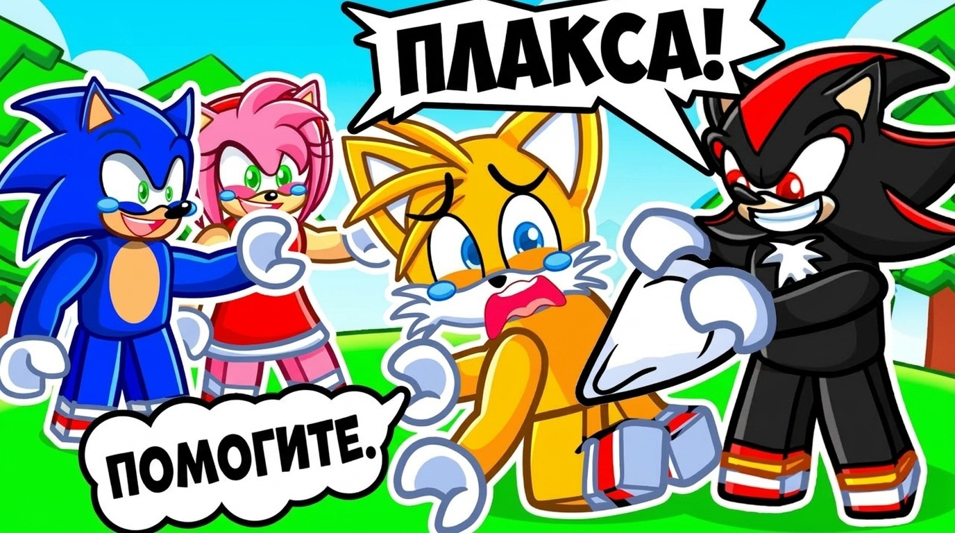 Соник играет в игры