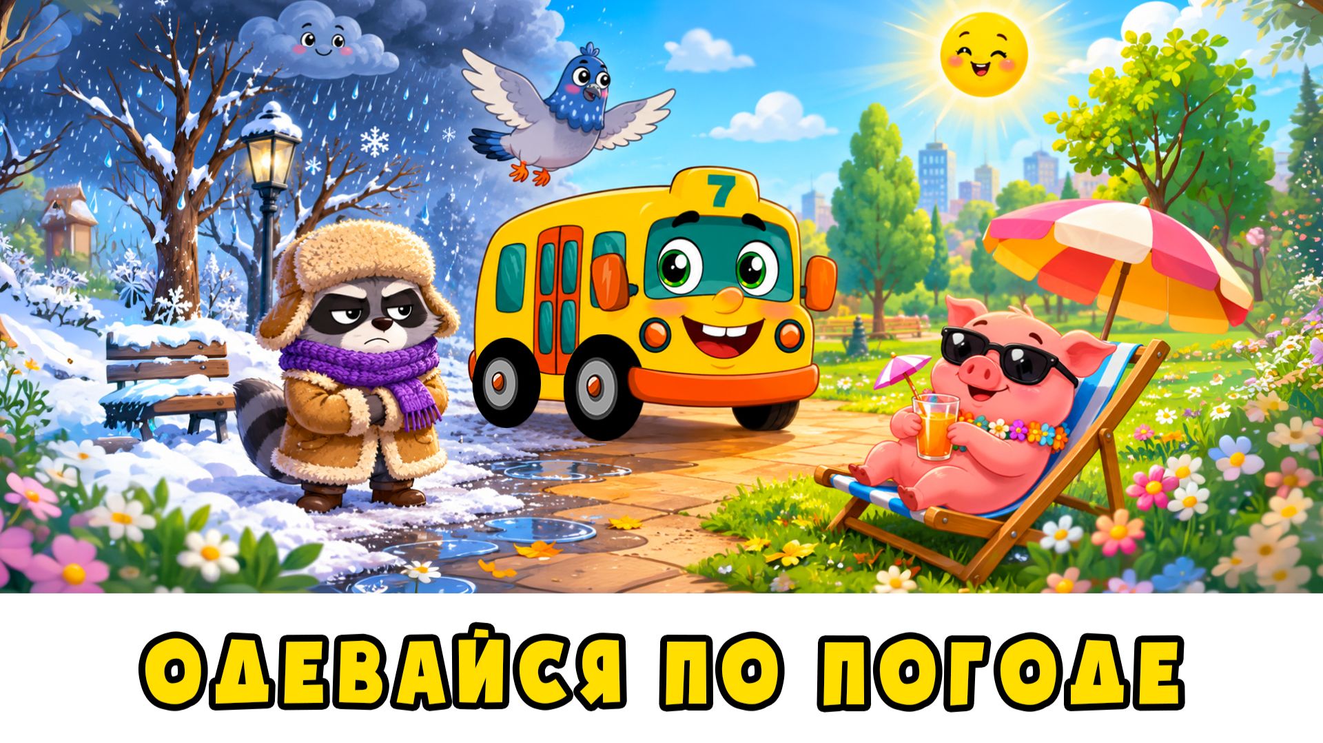 Автобус Борис (новинки) | Развивающие песенки мультики для детей малышей