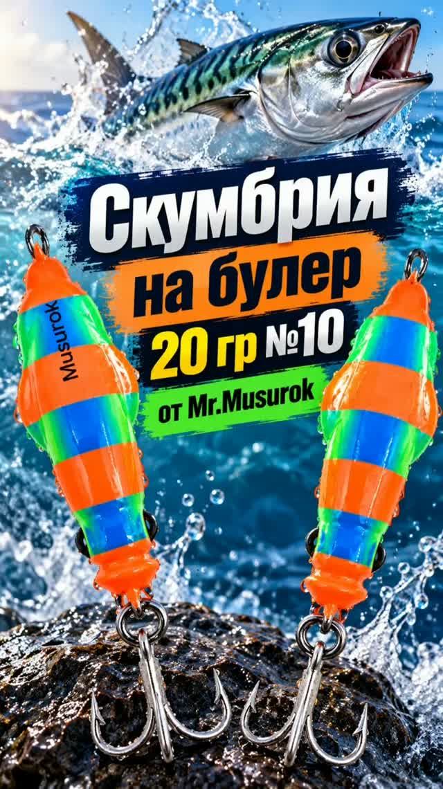 Ловля скумбрии и лакедры на булеры 20 гр от Mr.Musurok