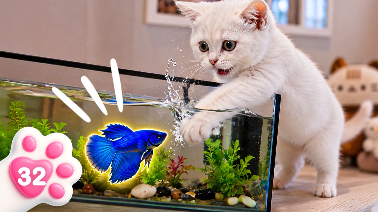 😺🥛 История белого котенка Кефира
