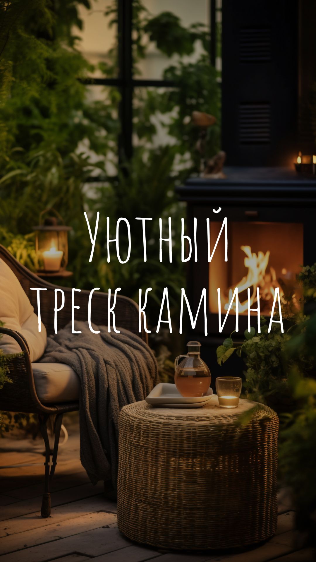 Потрескивание костра и камин