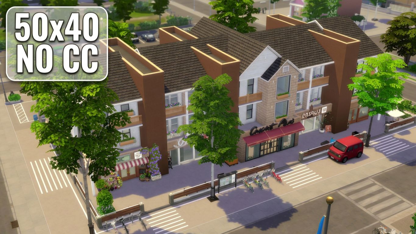 Строительство общественных лотов в The Sims 4.