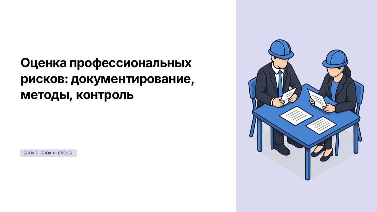 Оценка и управление профессиональными рисками