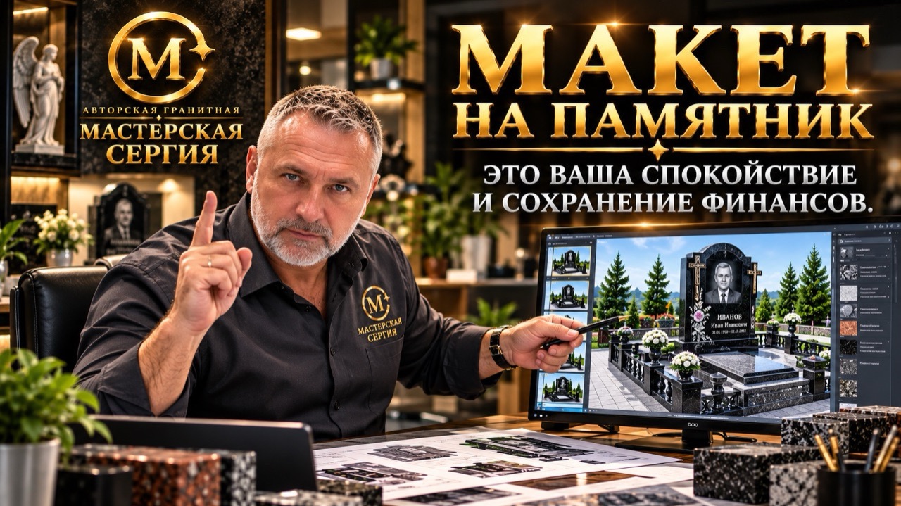 3Д МАКЕТЫ ДЛЯ ГРАНИТНЫХ ПАМЯТНИКОВ