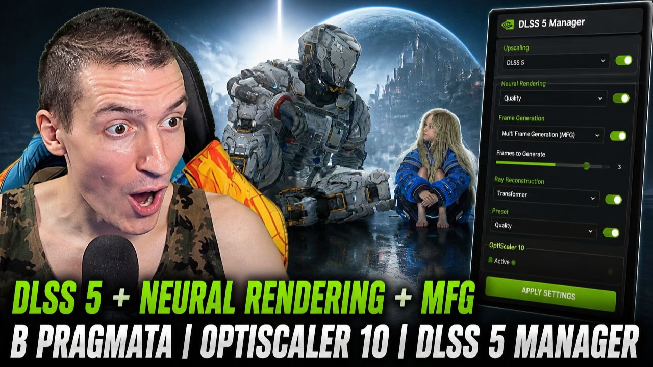Установка и настройка DLSS 5 + Neural Rendering | OptiScaler, RenoDX, Multipass, ReShade