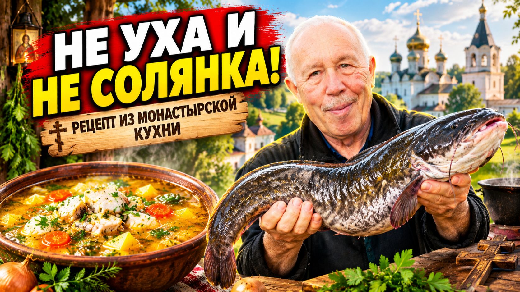 в казане на костре