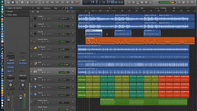 Logic Pro X - Video Tutorial 02 - Transport, Colorize Regions, Cycle Mode