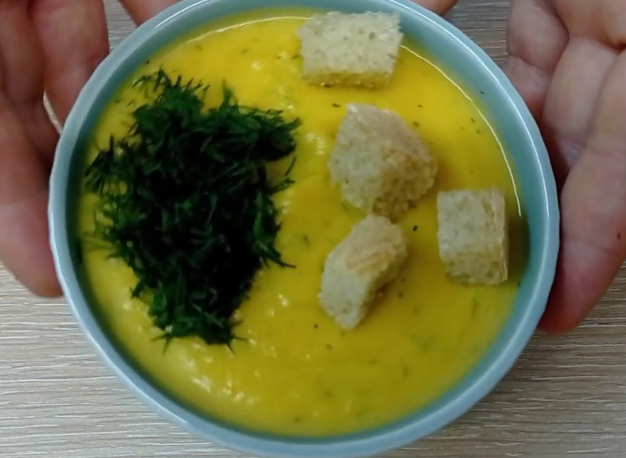 Суп-пюре из кабачков! Простой и вкусный рецепт!