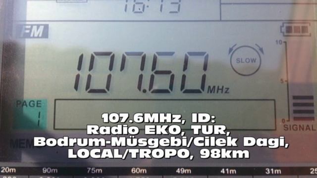 10.08.2017 13:13UTC, [Semilocal], Radio Eko, Бодрум, Турция, 107.6Мгц, 98км