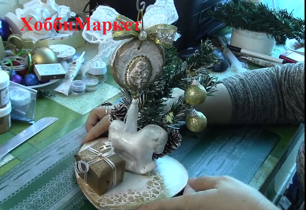 Новогодняя композиция своими руками. ХоббиМаркет