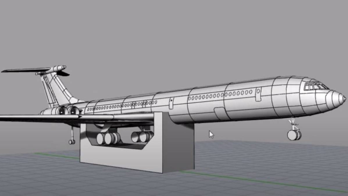 Ilyushin IL-62M Papercraft (1:120) Instructions. By Hermercraft.