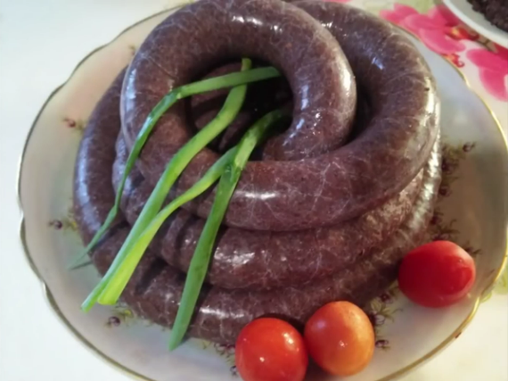 Колбаса по деревенски из осердий