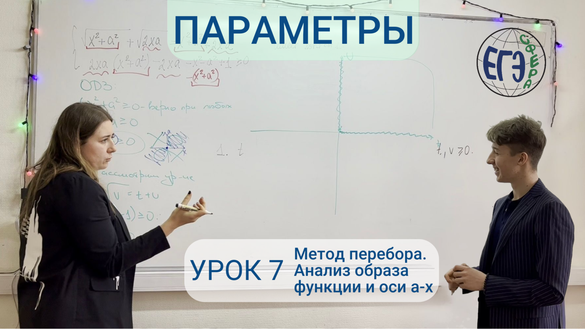 Параметры. Урок 7. Метод перебора. Анализ образа функции и оси a-x